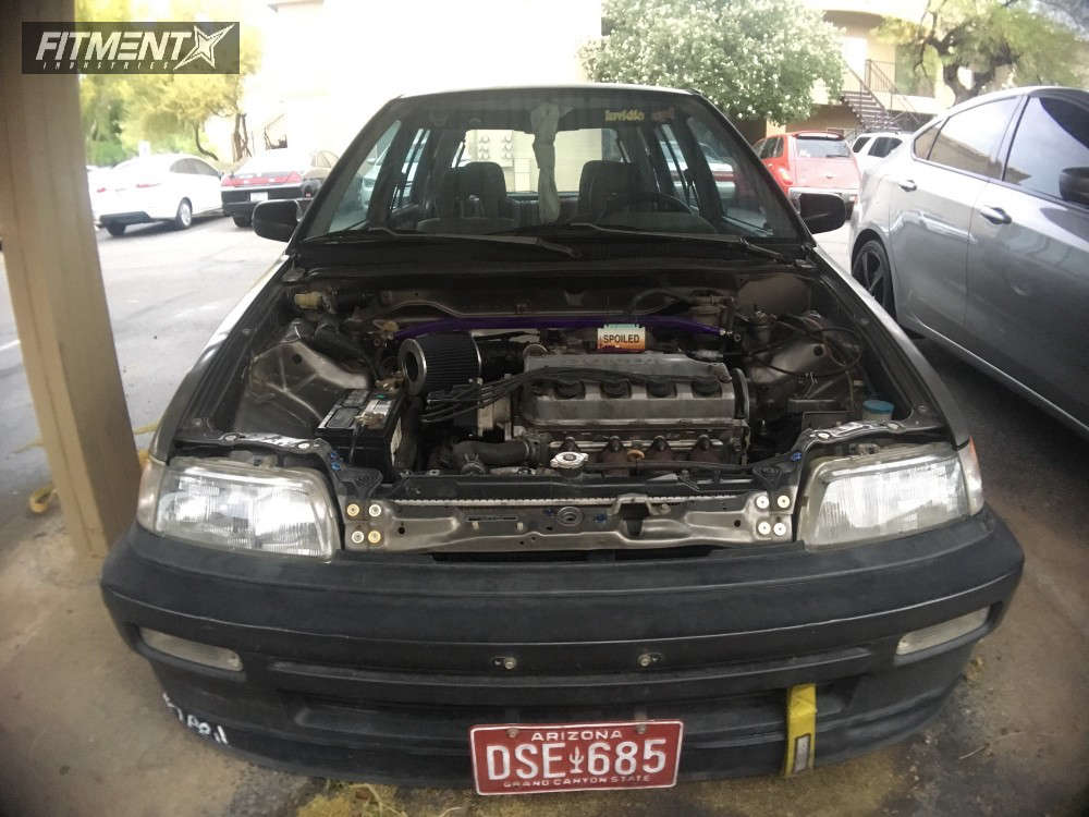 1989 Honda Civic with 15x8 STR 513 and Federal 165x50 on Coilovers ...