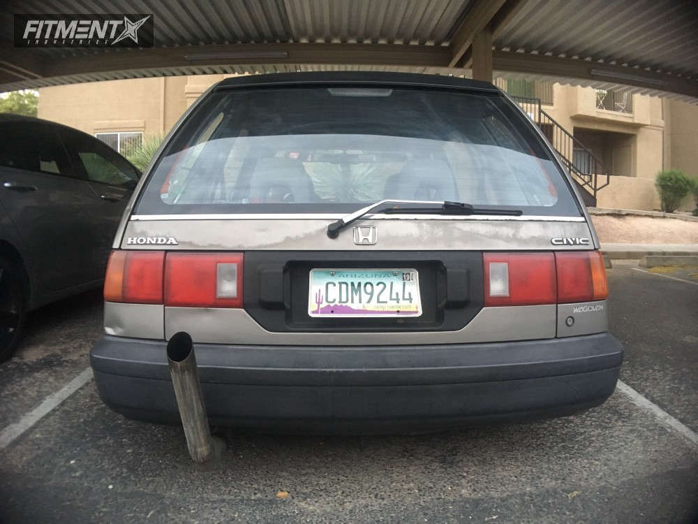 1989 Honda Civic with 15x8 STR 513 and Federal 165x50 on Coilovers ...