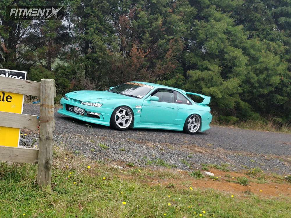 1997 Nissan S14 with 17x9.5 Work Rezax and Achilles 235x45 on Coilovers ...