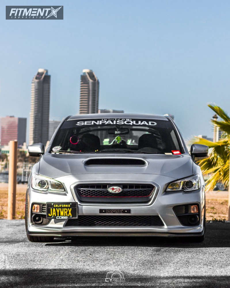 2015 Subaru WRX with 18x9.5 Work Emotion Cr Kiwami and Hankook 245x40 ...