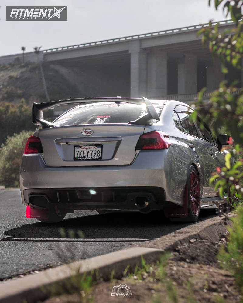 2015 Subaru WRX with 18x9.5 Work Emotion Cr Kiwami and Hankook 245x40 ...