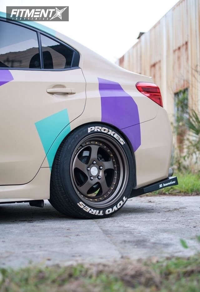 2015 Subaru WRX with 18x9.5 ESR Sr02 and Toyo Tires 255x40 on Lowering ...