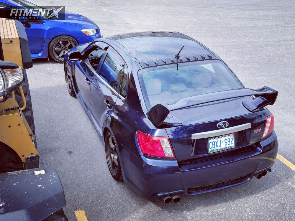 2011 Subaru WRX STI with 18x8.5 Gram Lights 57cr and Kumho 245x35 on ...