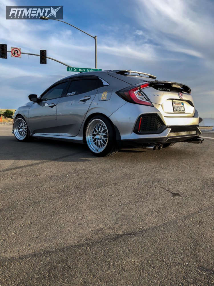2018 Honda Civic with 18x9.5 ESR Sr01 and Nitto 225x40 on Lowering ...
