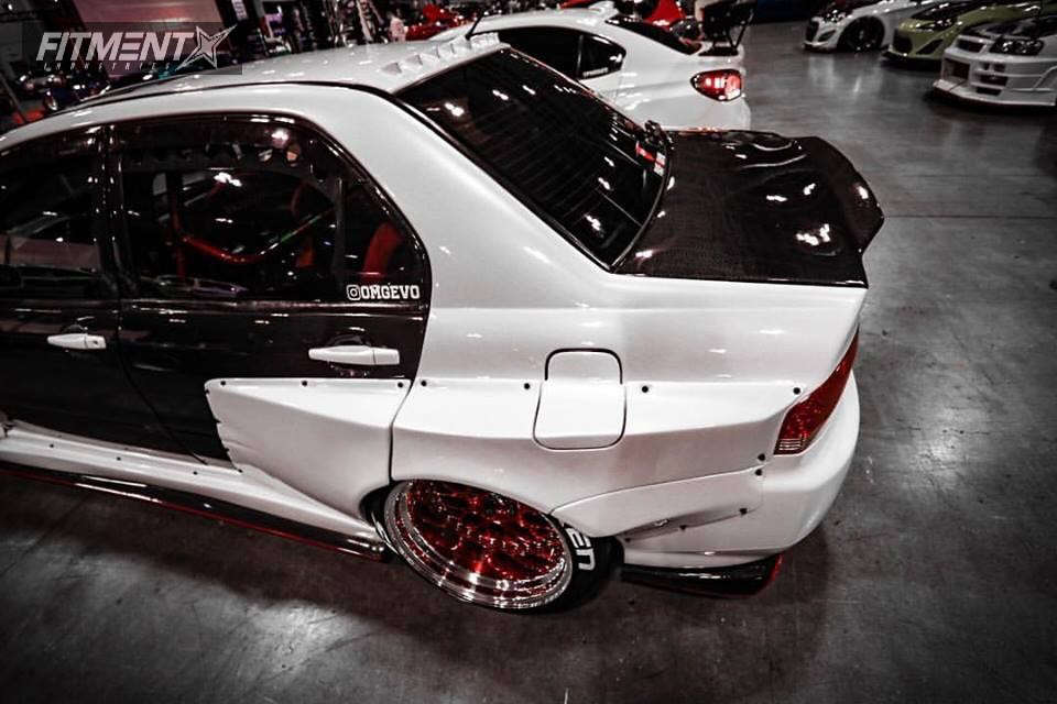 2006 Mitsubishi Lancer with 18x12 Work VS XX and Falken 265x35 on Air ...