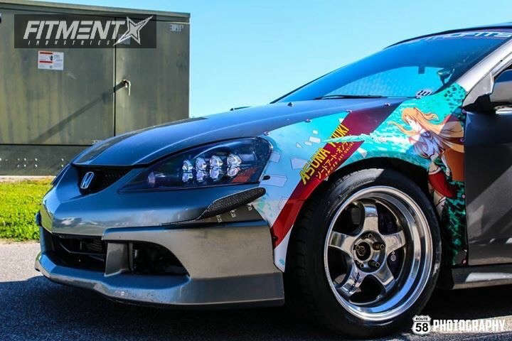 2005 Acura RSX with 17x10 Work Meister S12p and Federal 245x40 on ...