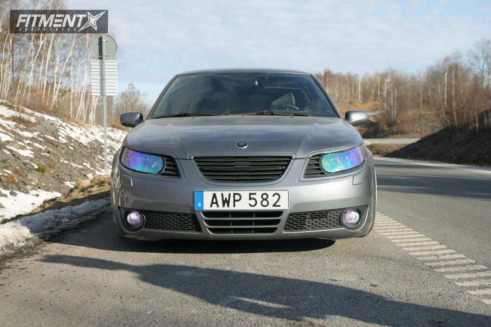 2007 Saab 9-5 with 18x9 Enkei RPF1 and Nankang 205x35 on Coilovers ...