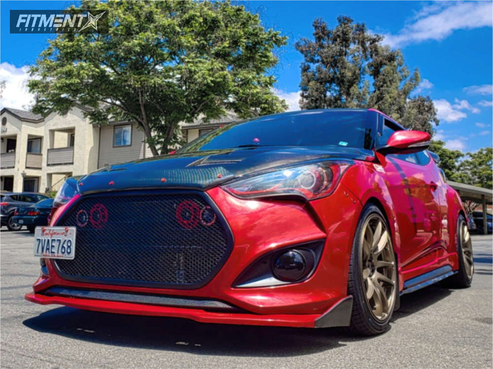 2016 Hyundai Veloster with 18x8.5 Traklite Drift and Lexani 225x40 on ...