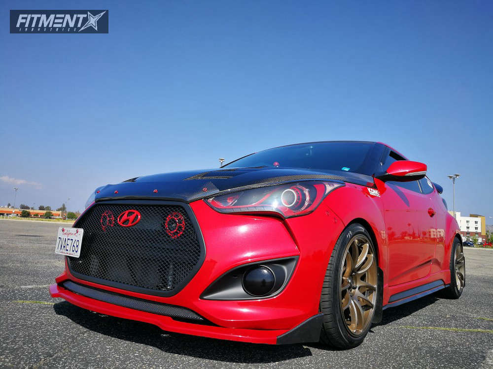 2016 Hyundai Veloster with 18x8.5 Traklite Drift and Lexani 225x40 on ...