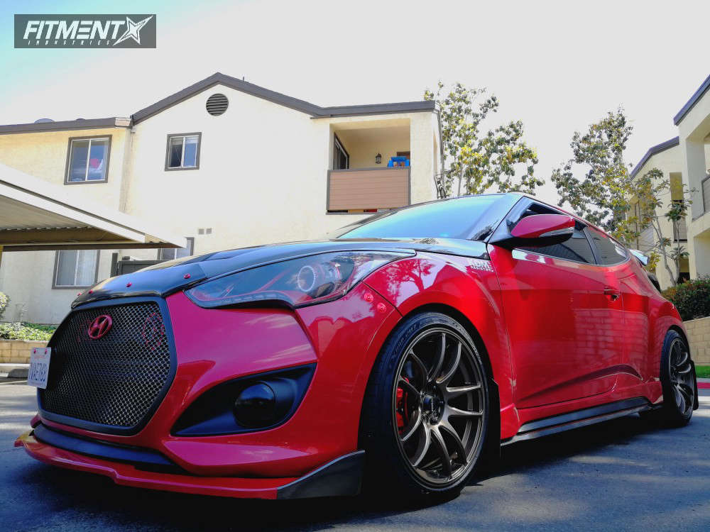 2016 Hyundai Veloster with 18x8.5 Traklite Drift and Lexani 225x40 on ...