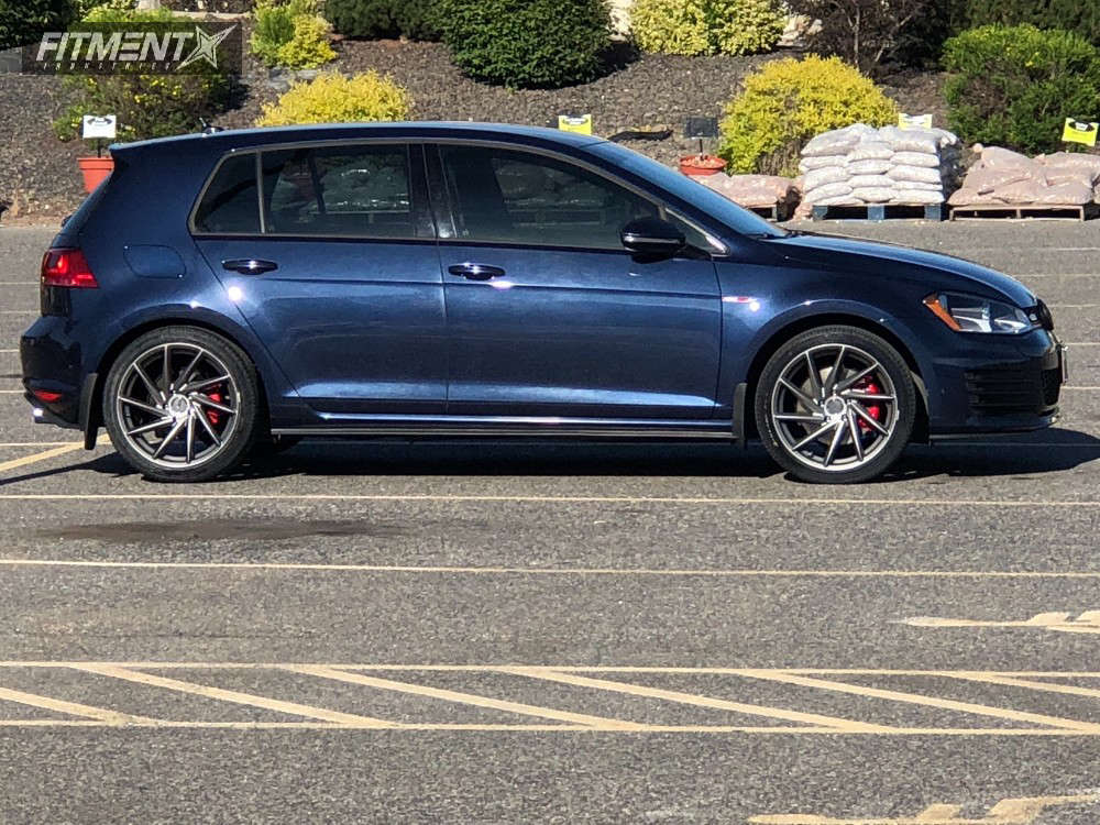 2016 Volkswagen GTI with 18x8.5 RSR R701 and Nankang 225x40 on Stock ...