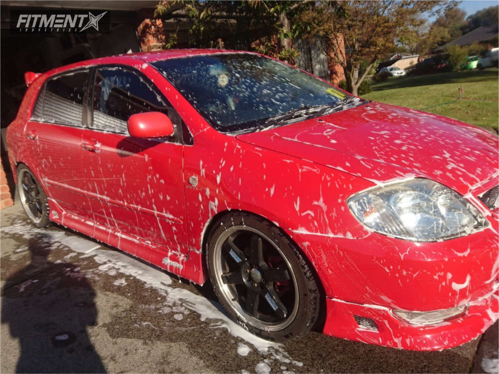 2003 Toyota Corolla with 18x7.5 Volk Te37 and Bridgestone 225x40 on ...