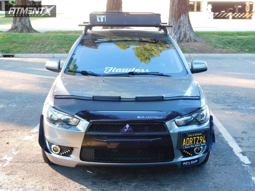 2013 Mitsubishi Lancer with 18x9.5 Ambit Re82 and Nankang 245x40 on ...