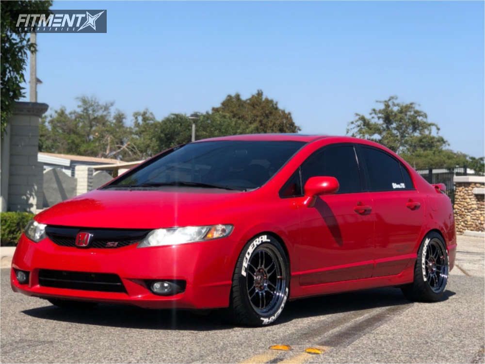 2011 Honda Civic with 17x9 Enkei RPF1 and Federal 245x40 on Coilovers ...