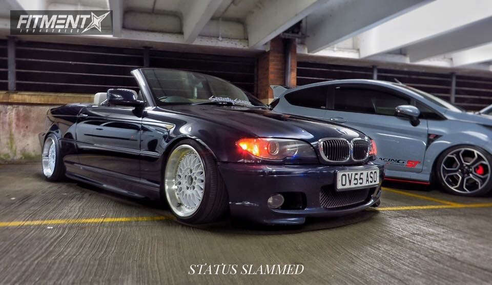 2005 BMW 3 Series with 17x8 BBS Rc090 and Nankang 195x45 on Coilovers ...