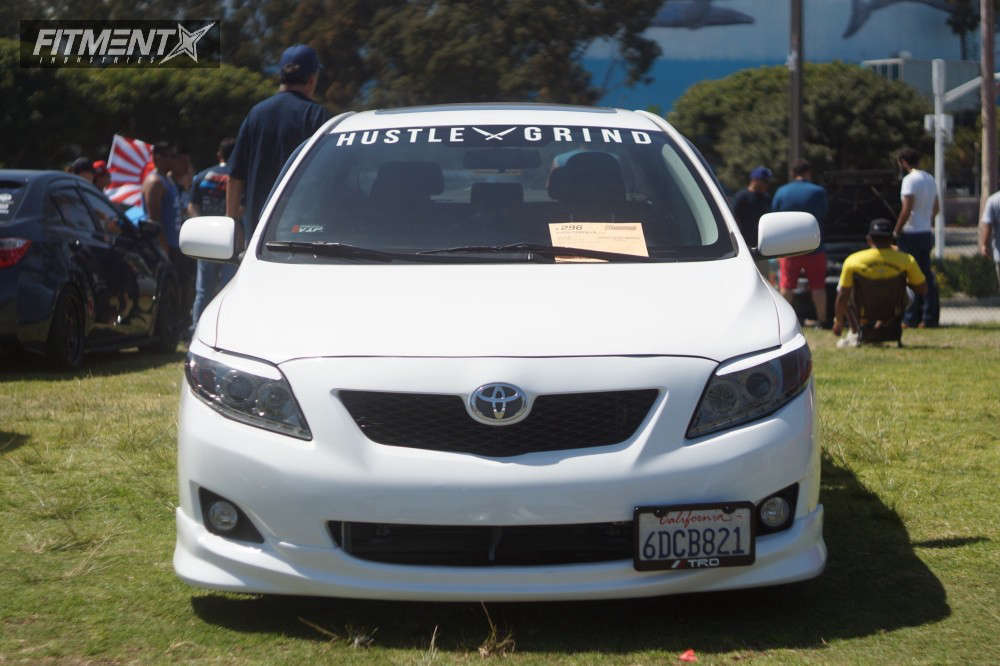 2009 Toyota Corolla with 17x8 ESM 004r and Federal 235x40 on Coilovers ...
