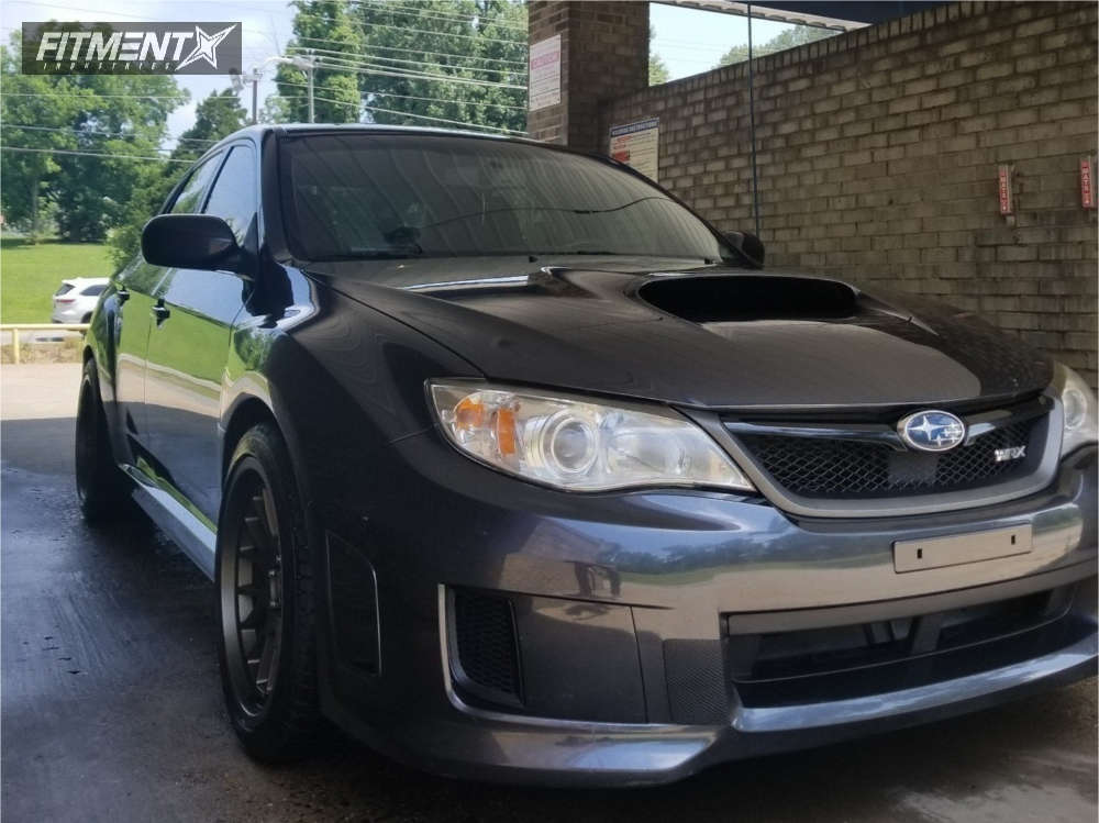 2012 Subaru WRX with 18x9.5 Ambit Re82 and Michelin 265x35 on Stock ...