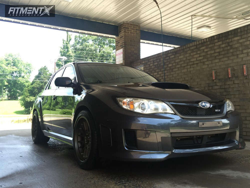 2012 Subaru WRX with 18x9.5 Ambit Re82 and Michelin 265x35 on Stock ...