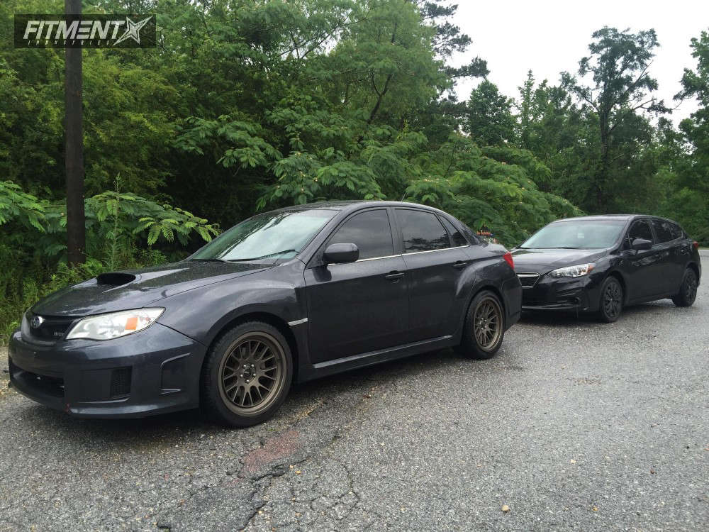 2012 Subaru WRX with 18x9.5 Ambit Re82 and Michelin 265x35 on Stock ...