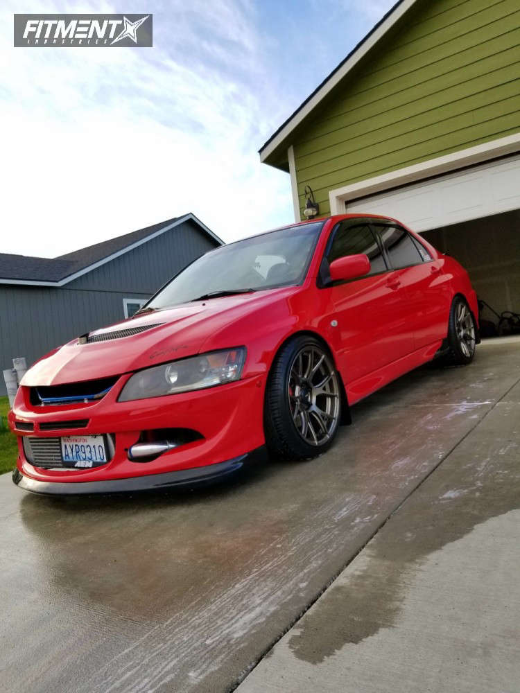 2003 Mitsubishi Lancer with 18x9.5 Konig Ampliform and Velozza 255x40 ...