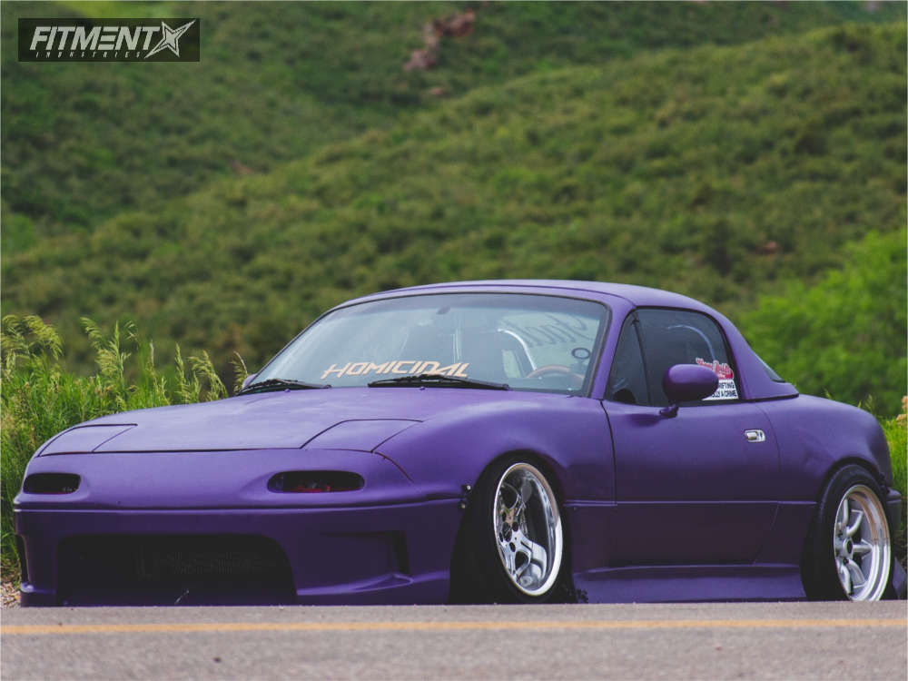 1990 Mazda Miata Base with 15x9 Work Euroline and Federal 165x50 on ...