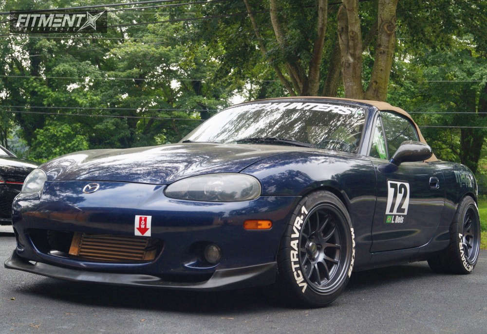 2002 Mazda Miata with 15x10 949 Racing 6UL and Maxxis 245x40 on ...