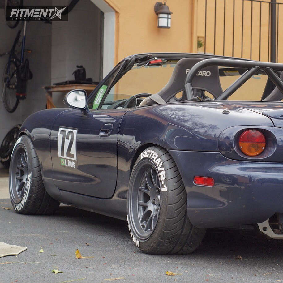 2002 Mazda Miata with 15x10 949 Racing 6UL and Maxxis 245x40 on ...