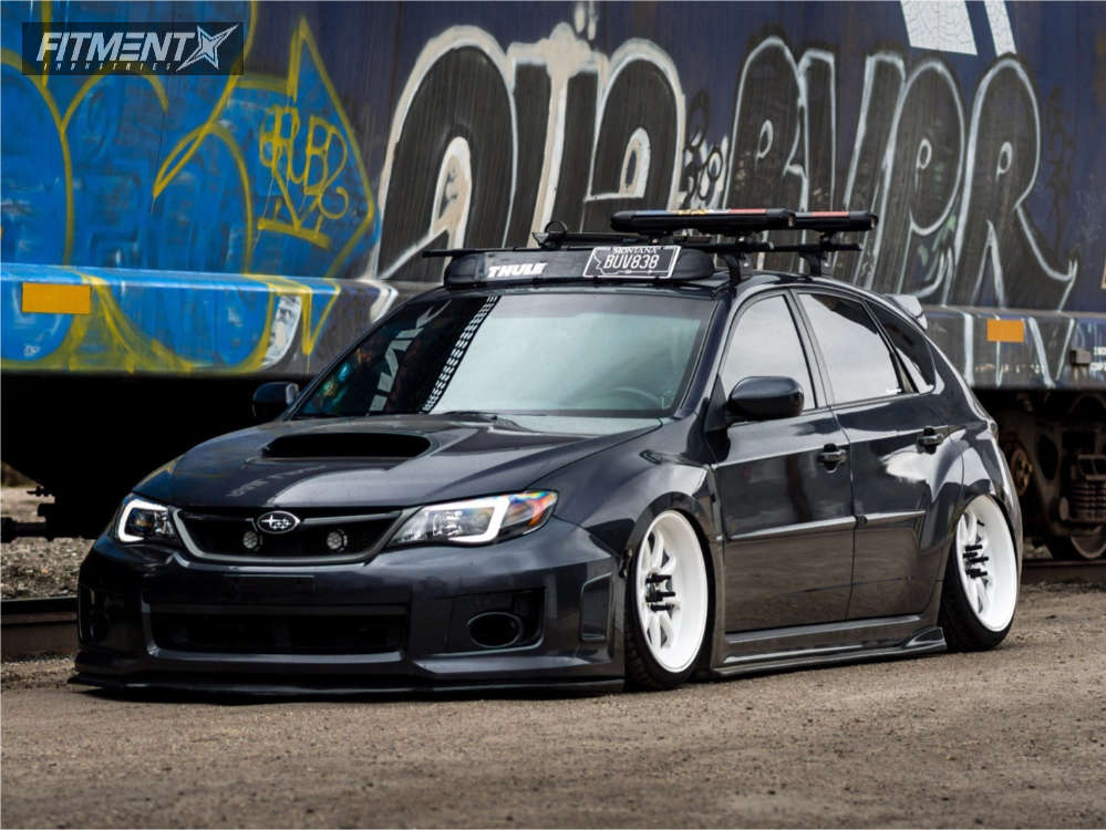 2011 Subaru WRX with 18x10 Work Xd9 and Hankook 245x35 on Air ...