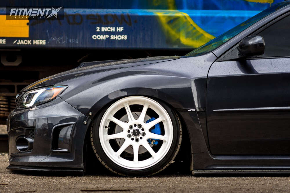 2011 Subaru WRX with 18x10 Work Xd9 and Hankook 245x35 on Air Suspension | 410677 | Fitment ...