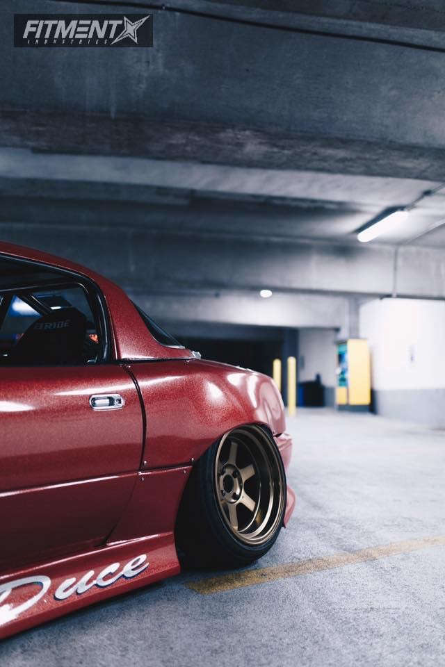 1991 Mazda MX-5 Miata with 16x9 Rota Grid and Federal 205x45 on ...