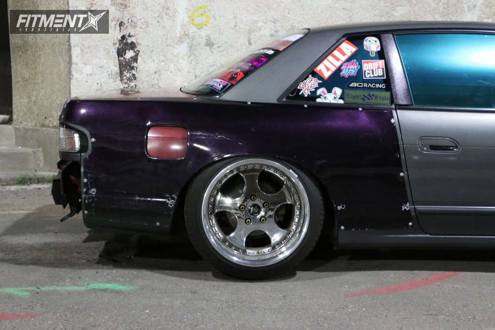 1993 Nissan 240SX with 17x11.5 Work VS SD and Westlake 245x45 on ...