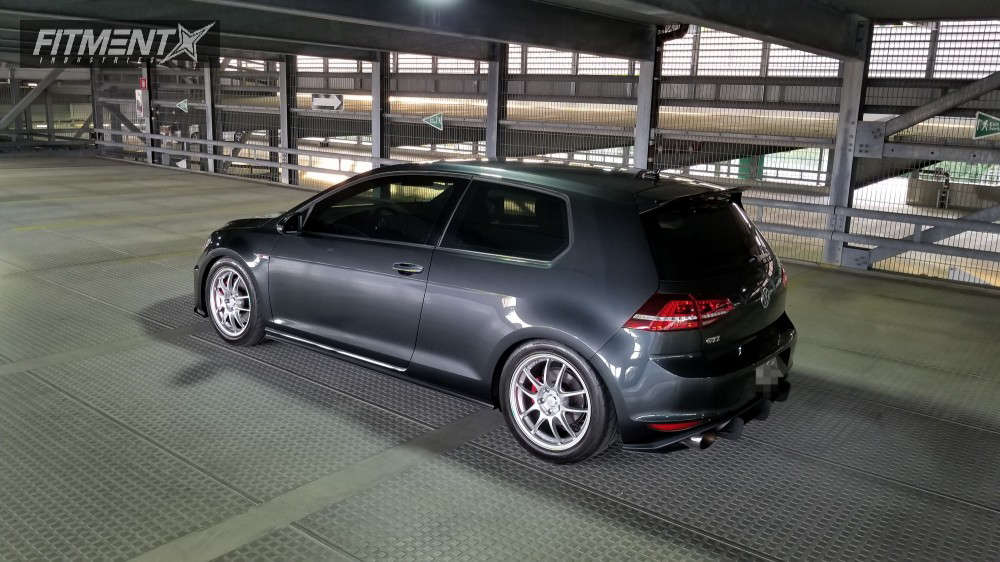 2015 Volkswagen GTI with 17x8 Enkei Pf01 and Hankook 235x45 on ...