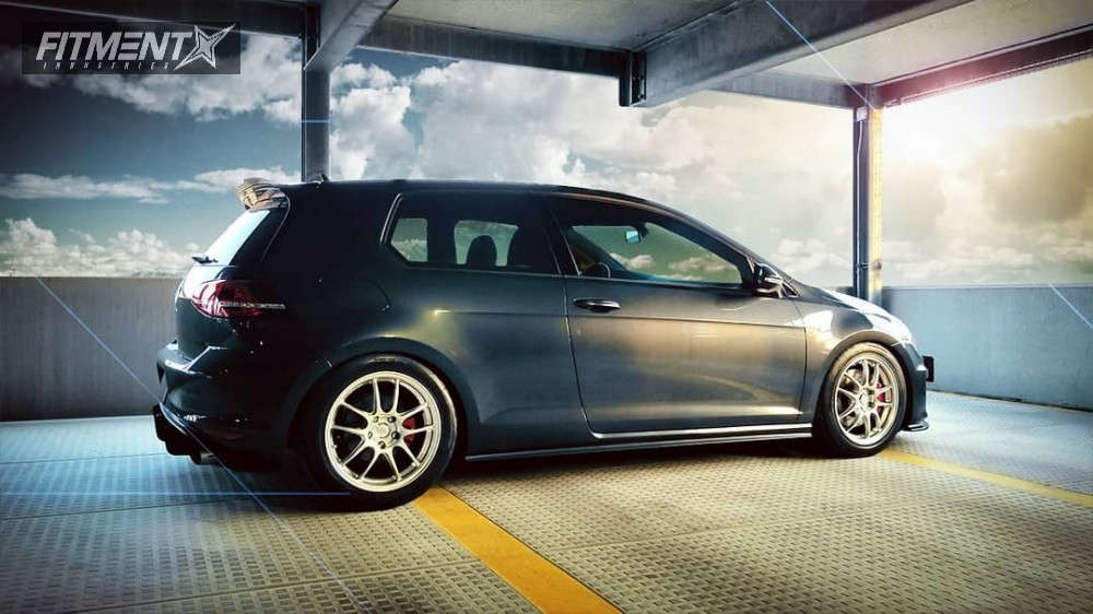 2015 Volkswagen GTI with 17x8 Enkei Pf01 and Hankook 235x45 on ...