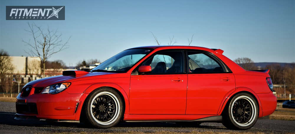 2006 Subaru WRX with 18x11 Rota Mxr and Toyo Tires 315x30 on Coilovers ...
