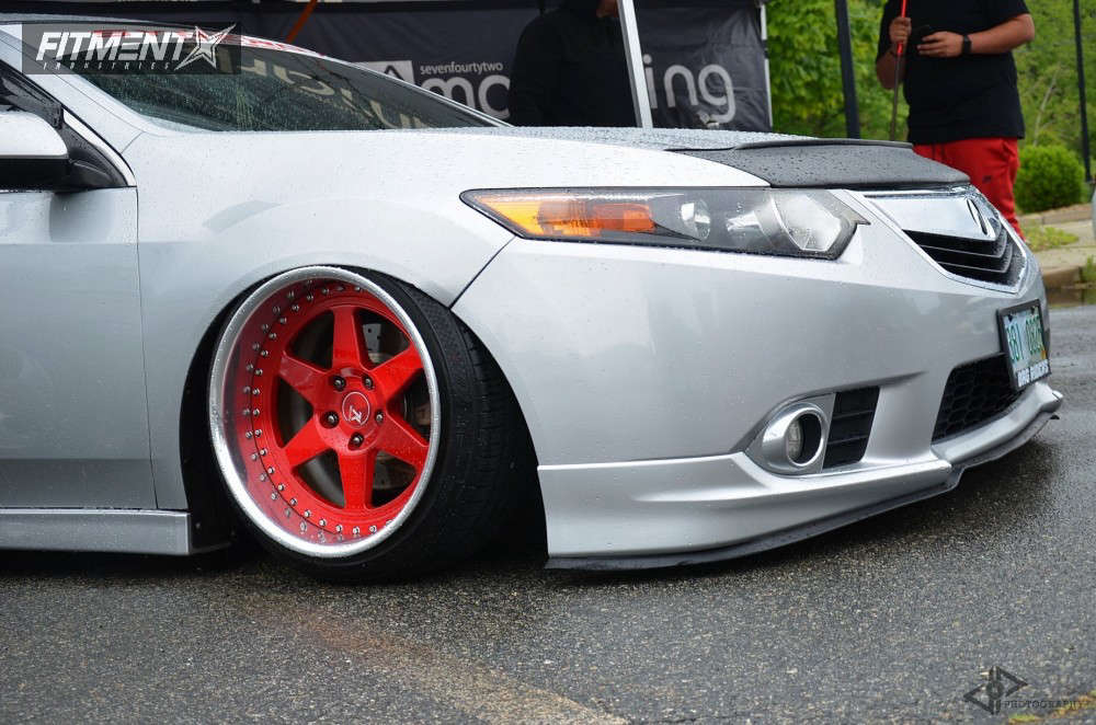 2012 Acura TSX with 18x11 SevenK and Nankang 225x40 on Air Suspension ...