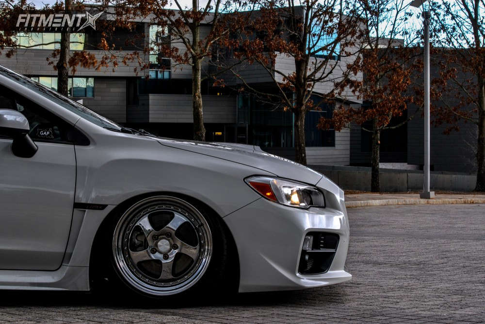 2016 Subaru WRX with 18x9.5 ESR Sr02 and Pirelli 235x40 on Air ...