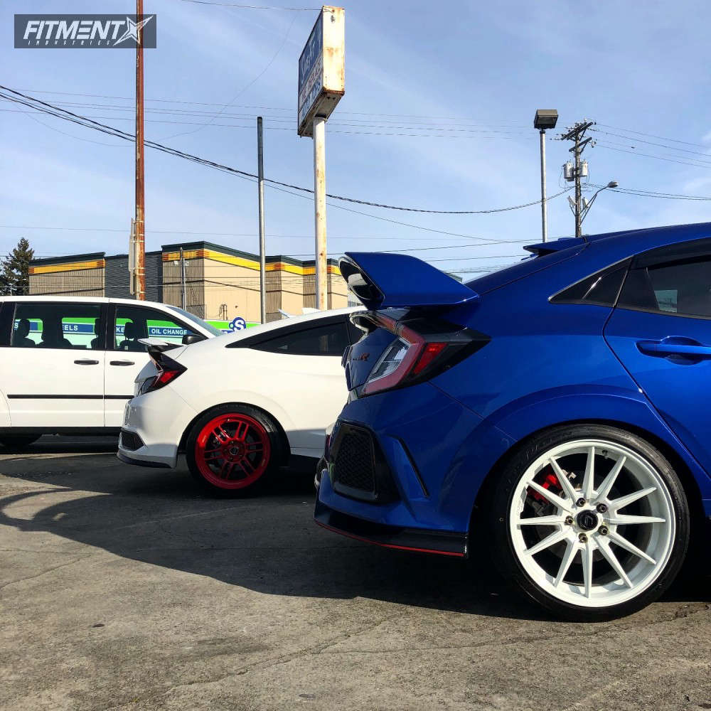 2017 Honda Civic with 19x9.5 Cosmis Racing R1 and Nitto 245x35 on ...