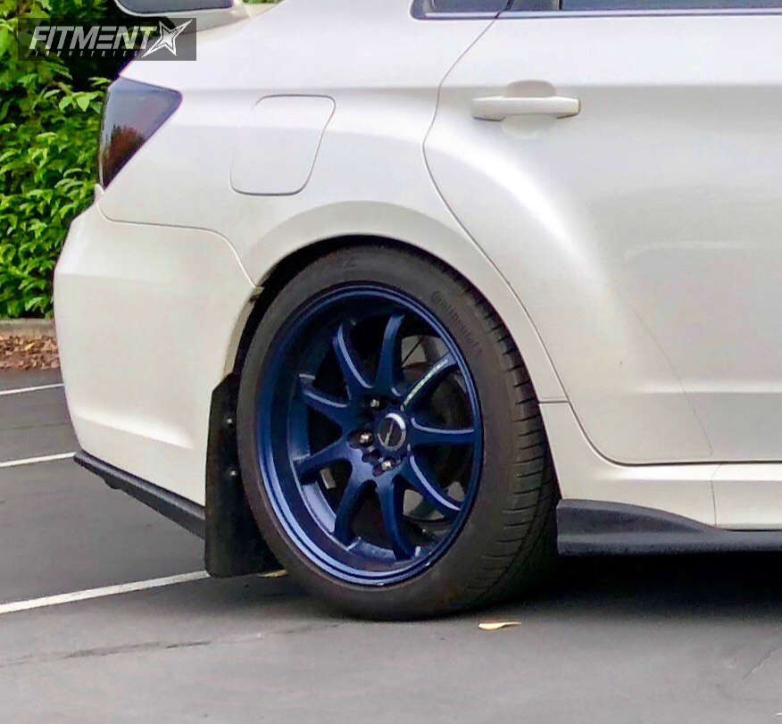 2013 Subaru WRX STI with 18x9 Work Xd9 and Continental 245x40 on Coilovers | 420617 | Fitment ...
