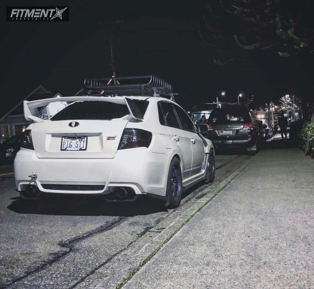 2013 Subaru WRX STI with 18x9 Work Xd9 and Continental 245x40 on Coilovers | 420617 | Fitment ...