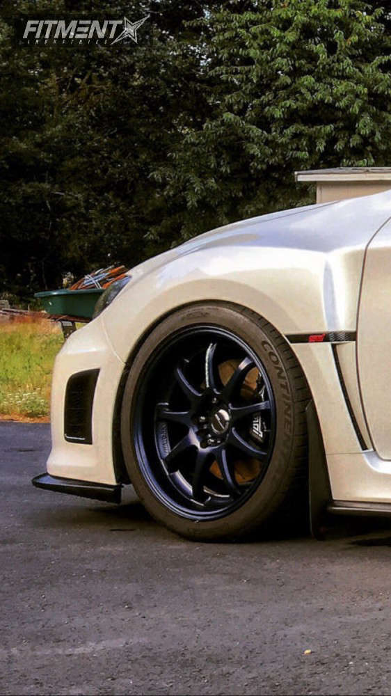 2013 Subaru WRX STI with 18x9 Work Xd9 and Continental 245x40 on Coilovers | 420617 | Fitment ...