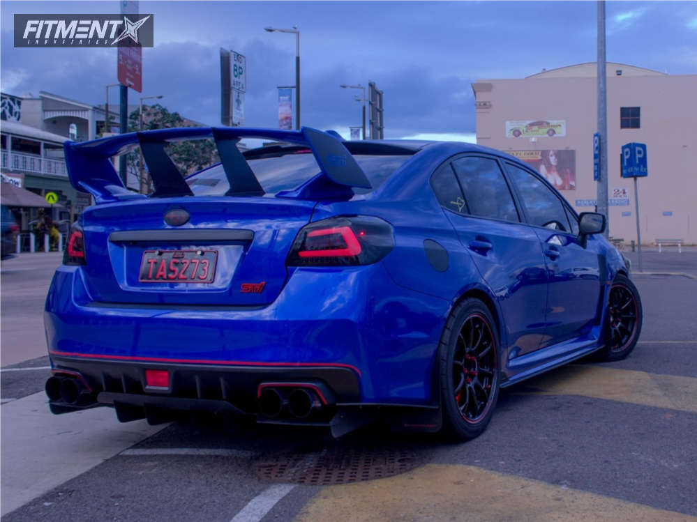2015 Subaru WRX STI with 18x9.5 Volk ZE40 and Yokohama 255x40 on ...