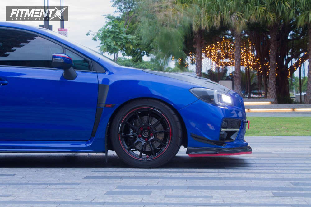 2015 Subaru WRX STI with 18x9.5 Volk ZE40 and Yokohama 255x40 on ...