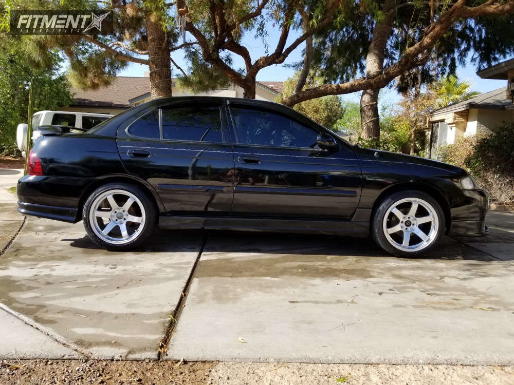 2002 Nissan Sentra with 17x8.25 JNC JNC014 and Vercelli 215x45 on Stock ...