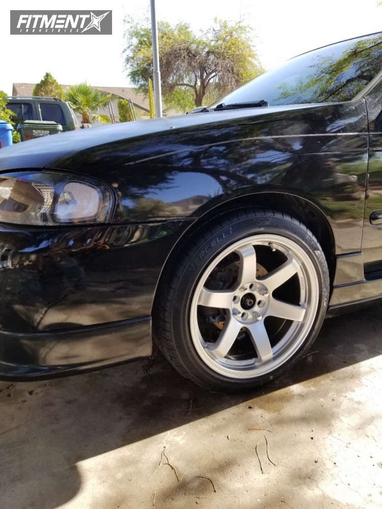 2002 Nissan Sentra with 17x8.25 JNC JNC014 and Vercelli 215x45 on Stock ...