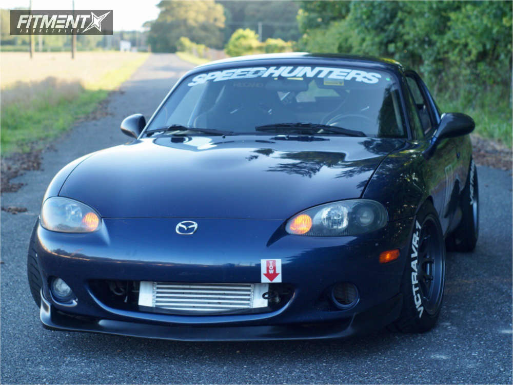 2002 Mazda MX-5 Miata with 15x10 949 Racing 6UL and Maxxis 245x40 on ...