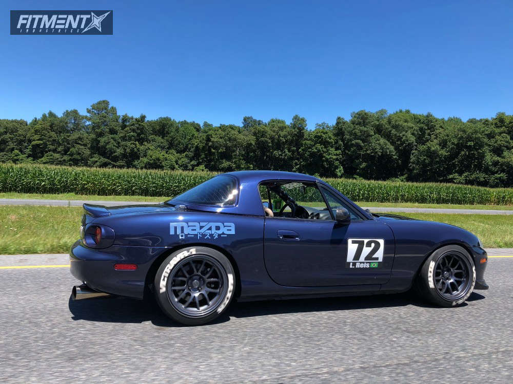 2002 Mazda MX-5 Miata with 15x10 949 Racing 6UL and Maxxis 245x40 on Coilovers | 423262 ...