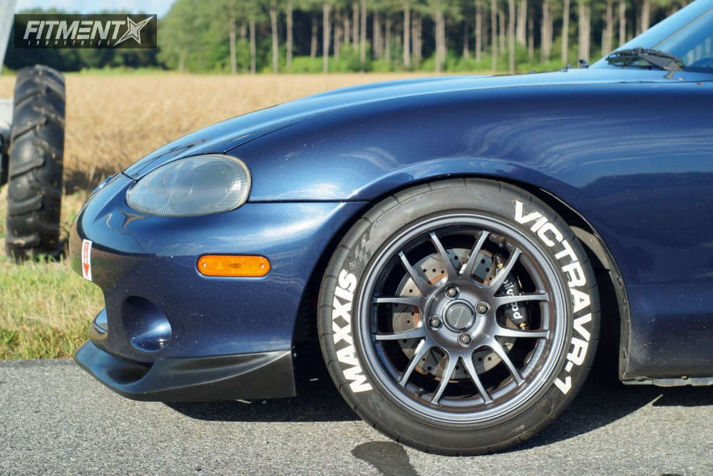 2002 Mazda MX-5 Miata with 15x10 949 Racing 6UL and Maxxis 245x40 on ...