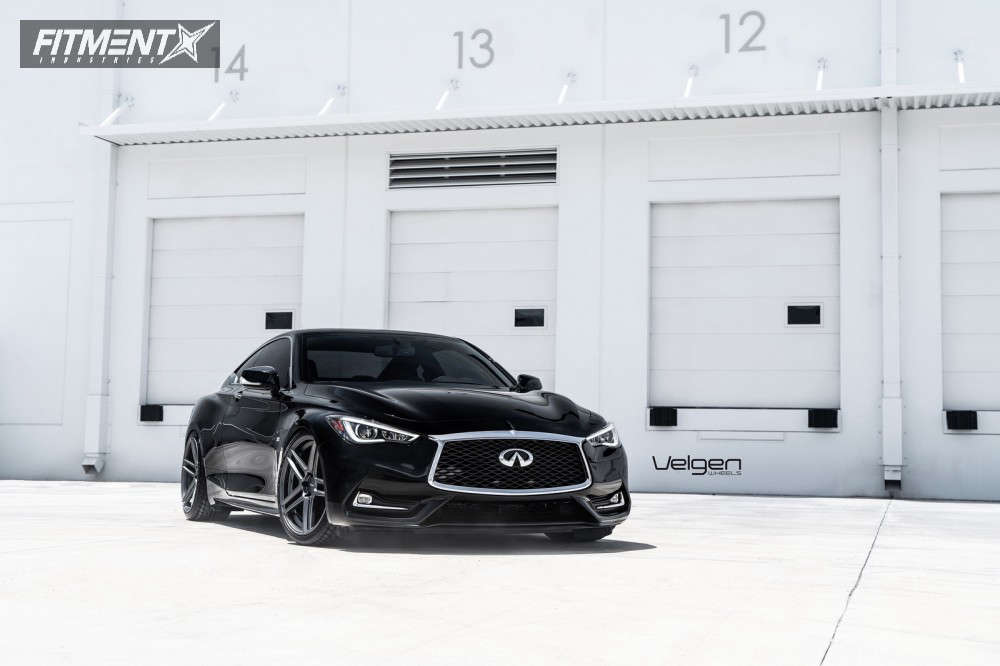 2018 INFINITI Q60 with 20x9 Velgen Split5 and Ohtsu 245x35 on Lowering ...
