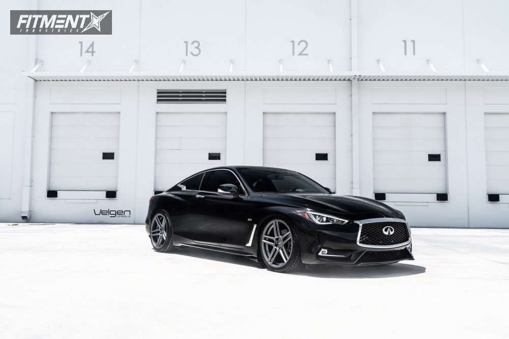 2018 INFINITI Q60 with 20x9 Velgen Split5 and Ohtsu 245x35 on Lowering ...