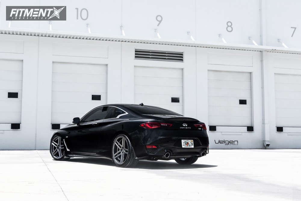 2018 INFINITI Q60 with 20x9 Velgen Split5 and Ohtsu 245x35 on Lowering ...